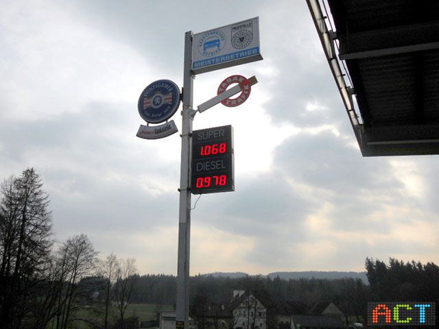 ACT GmbH LED-Displays - LED-Preistafel für Günters Tankstelle