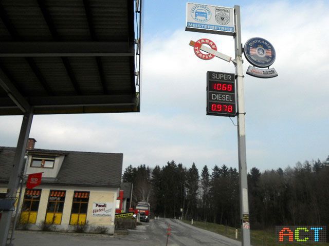 ACT GmbH LED-Displays - LED-Preistafel für Günters Tankstelle